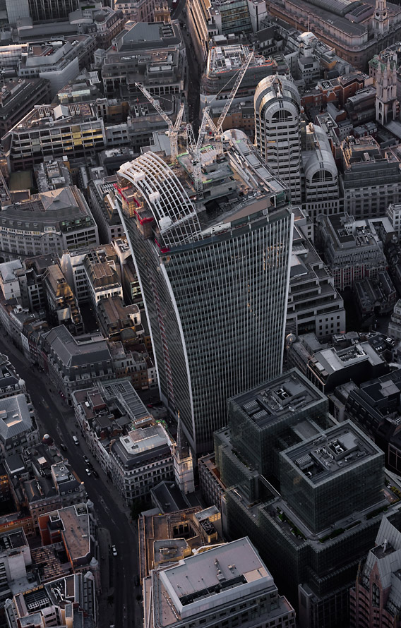 Construction Photography 039 - Aerial photography of a London building site